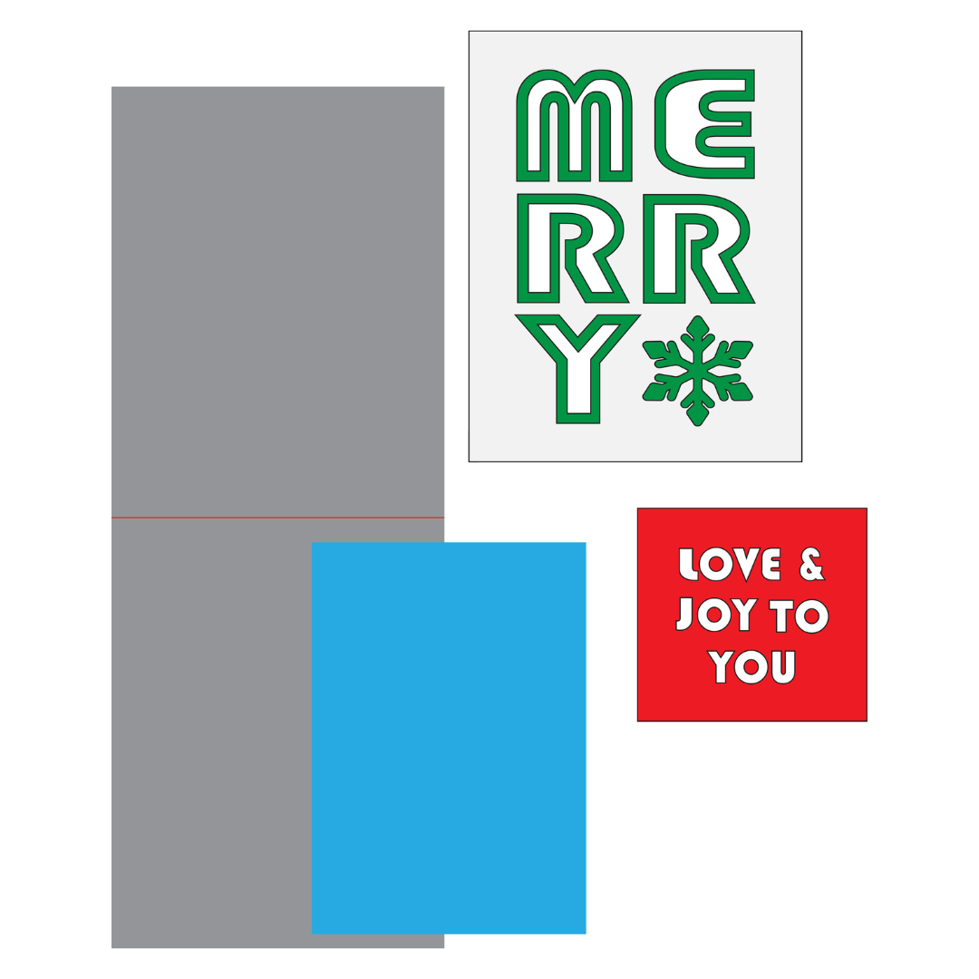 Freebie Merry Word Card Design File 1